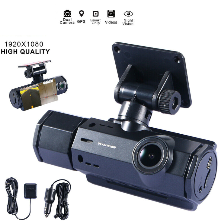 A3 Driving recorder 2.5D Blu-ray HD 2.7 inch night vision dual-lens GPS ...