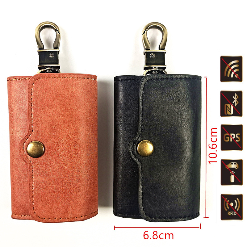 GD-01 RFID signal blocking bag RFID oil wax skin shielding key case